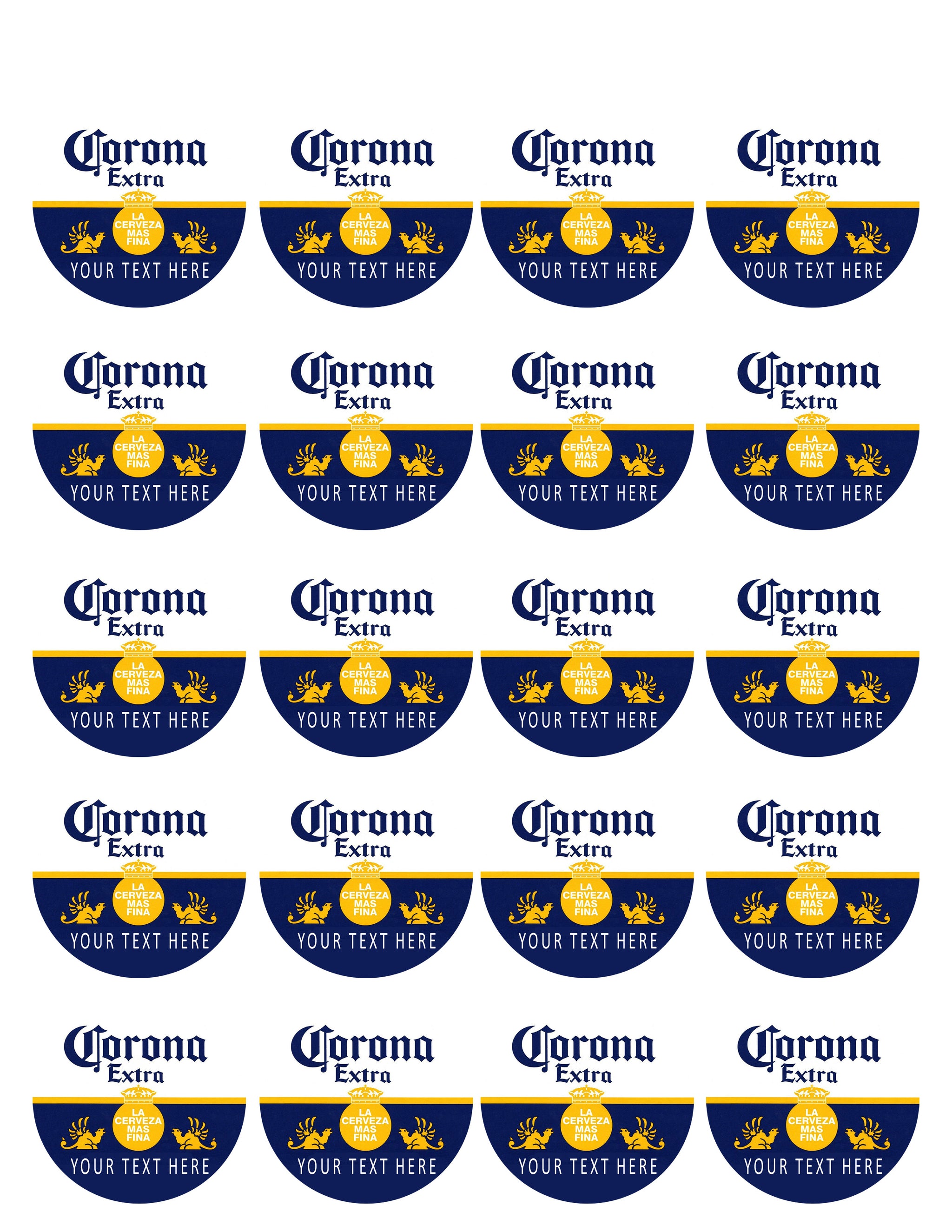 Corona Extra - Edible Cake Topper, Cupcake Toppers, Strips – EPOC-PRINT