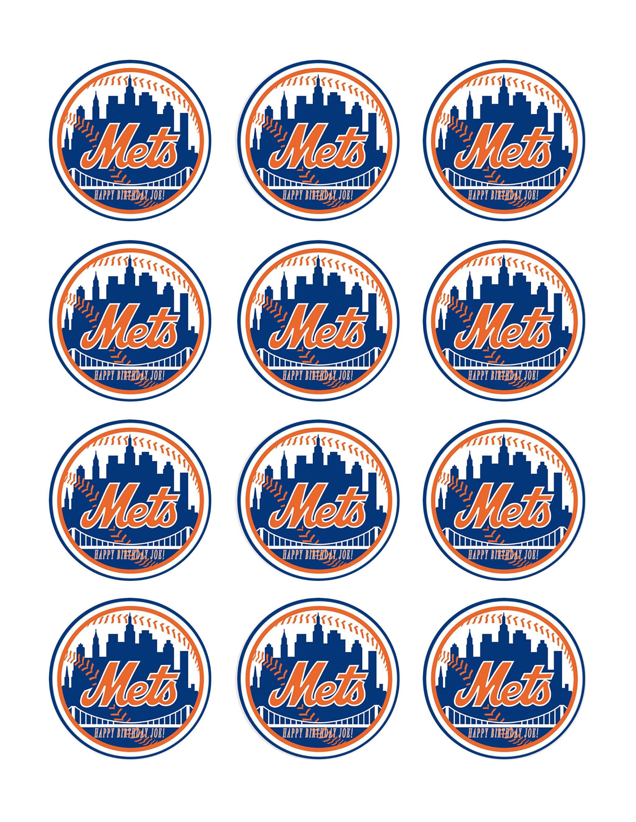 New York Mets - Edible Cake Topper OR Cupcake Topper, Decor – EPOC-PRINT