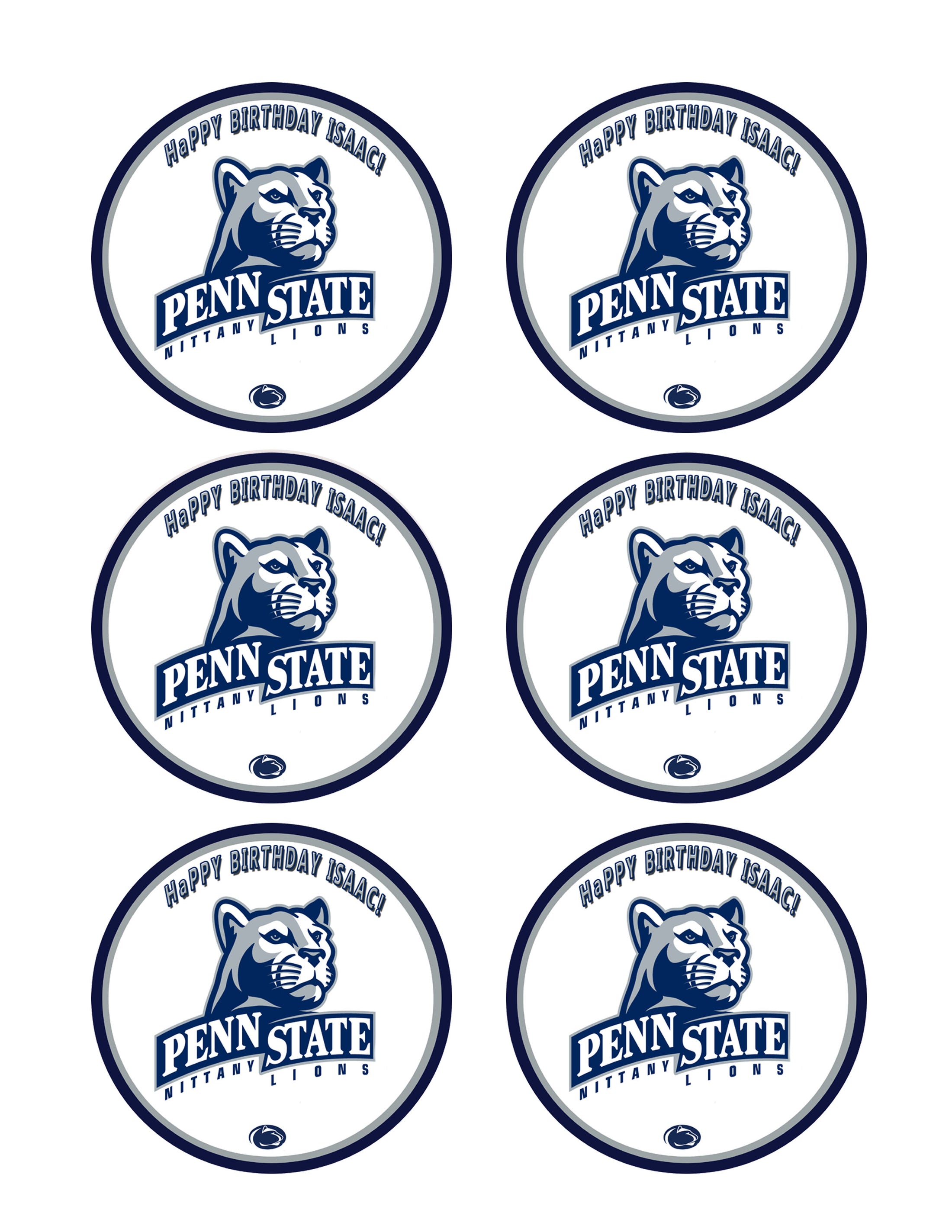 Penn State Nittany Lions - Edible Cake Topper OR Cupcake Topper – EPOC ...