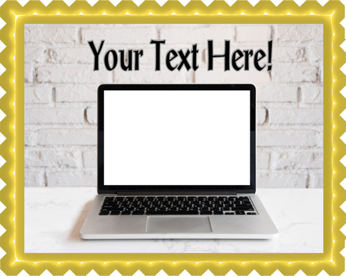 Laptop Computer - Edible Cake Topper, Cupcake Toppers, Strips – EPOC-PRINT