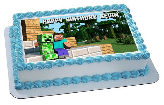 Minecraft Creeper Steve - Edible Cake Topper – EPOC-PRINT