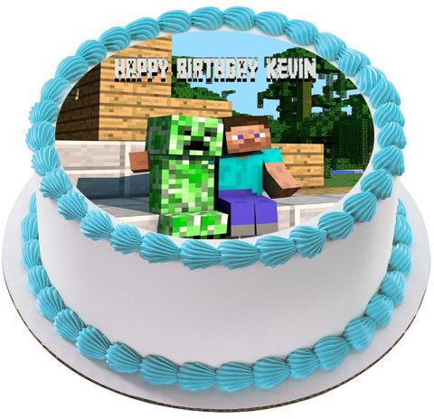 Minecraft Creeper Steve - Edible Cake Topper – EPOC-PRINT