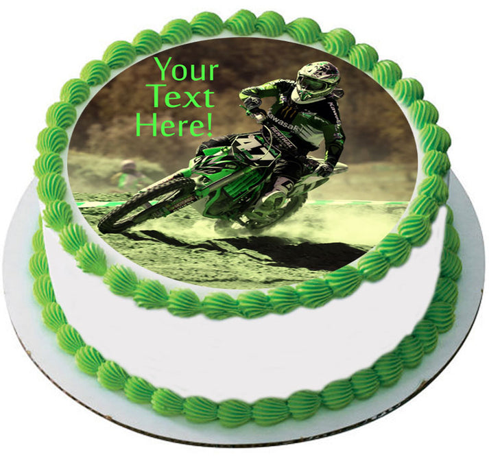 Motocross Racer - Edible Cake Topper, Cupcake Toppers, Strips – EPOC-PRINT