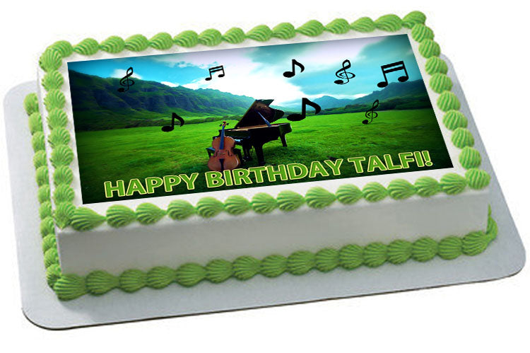 Music Notes Piano Musical Instrument - Edible Cake Topper OR Cupcake T ...