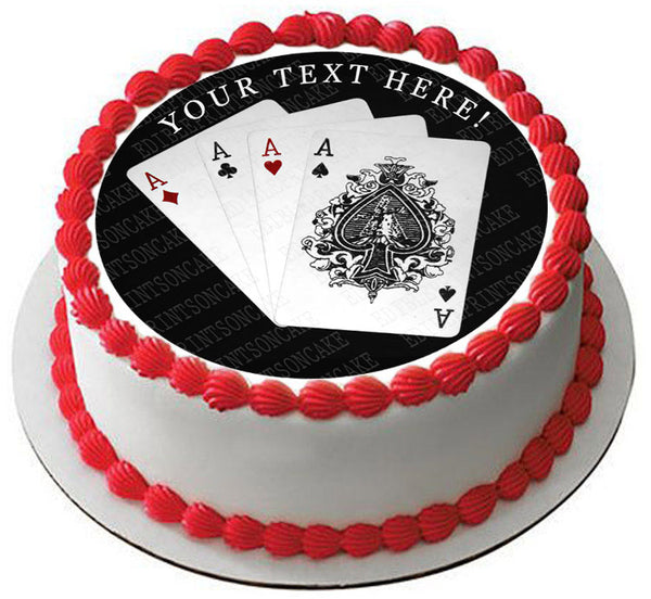 Playing Cards 4 A - Edible Cake Topper, Cupcake Toppers, Strips – EPOC ...