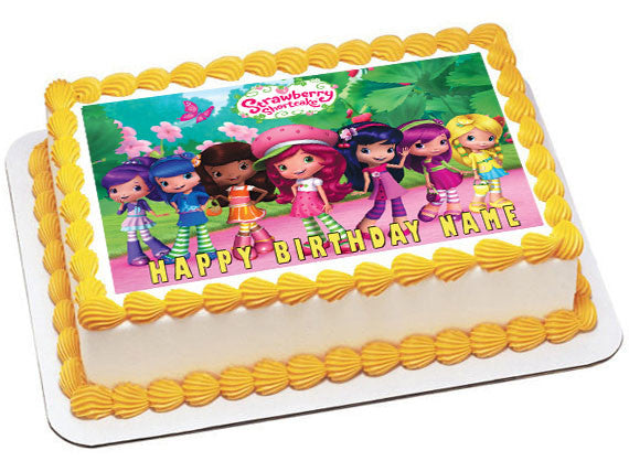 Strawberry Shortcake Edible Cake Or Cupcake Topper Edible Prints On