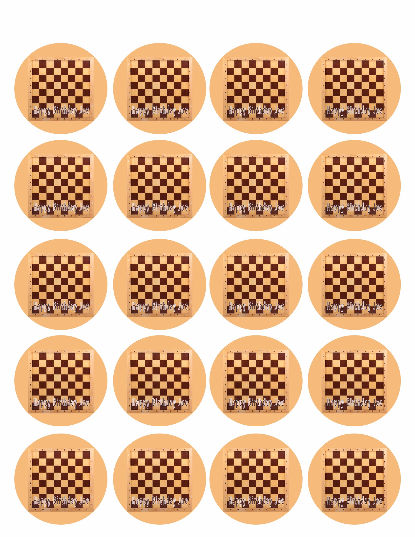 Chess Board (Nr2) - Edible Cake Topper, Cupcake Toppers, Strips – EPOC ...