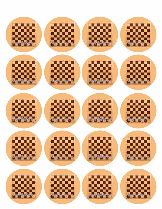 Chess Board (Nr2) - Edible Cake Topper, Cupcake Toppers, Strips – EPOC ...