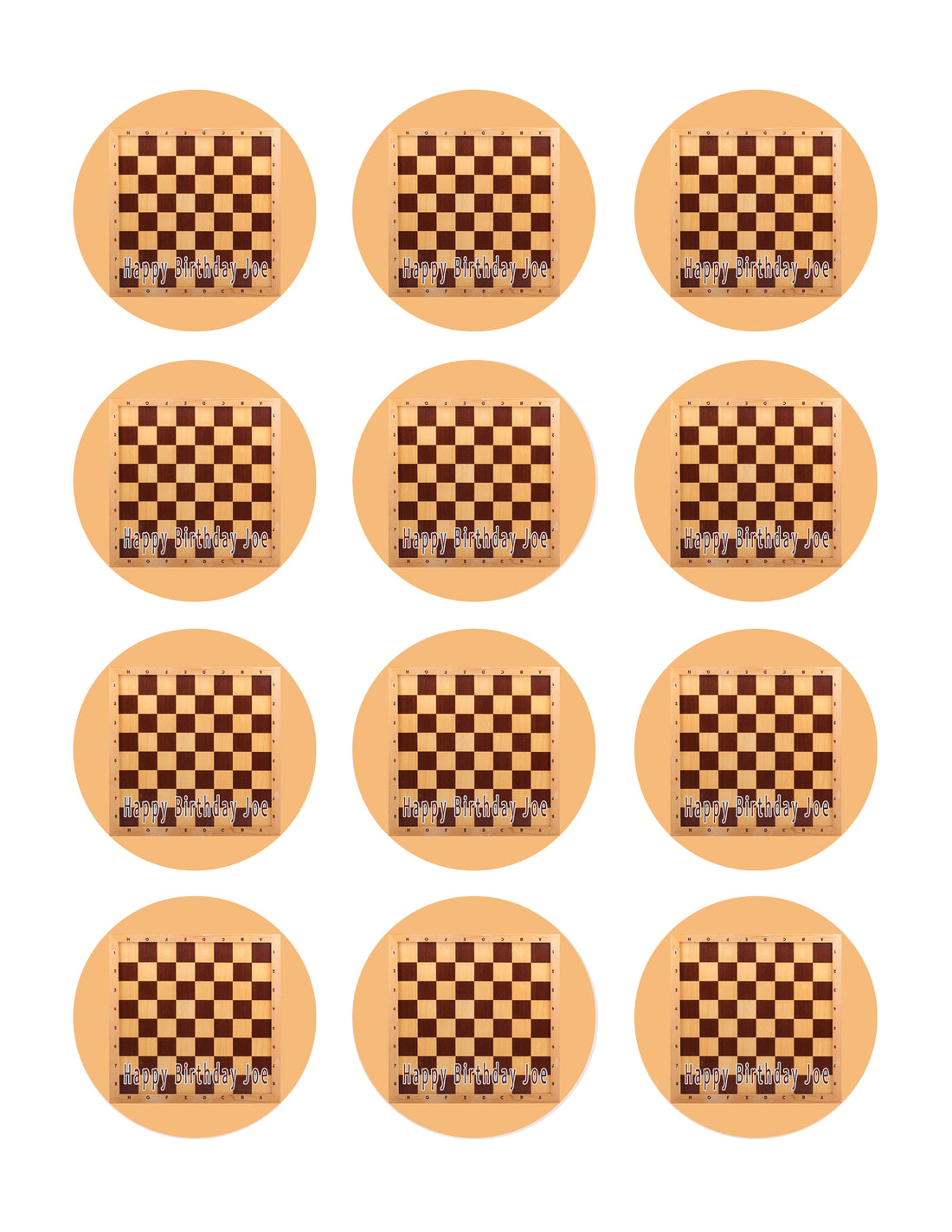 Chess Board (Nr2) - Edible Cake Topper, Cupcake Toppers, Strips – EPOC ...