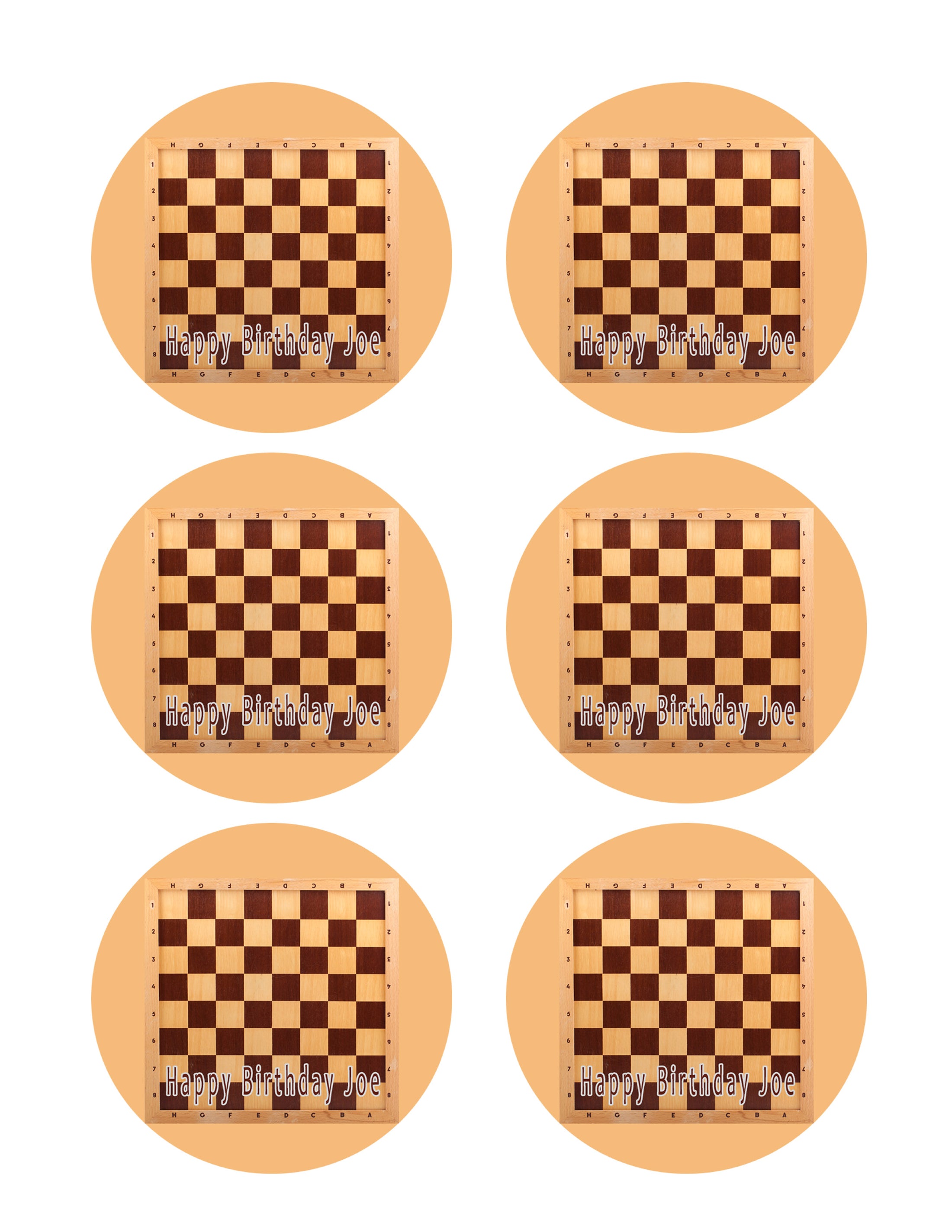 Chess Board (Nr2) - Edible Cake Topper, Cupcake Toppers, Strips – EPOC ...